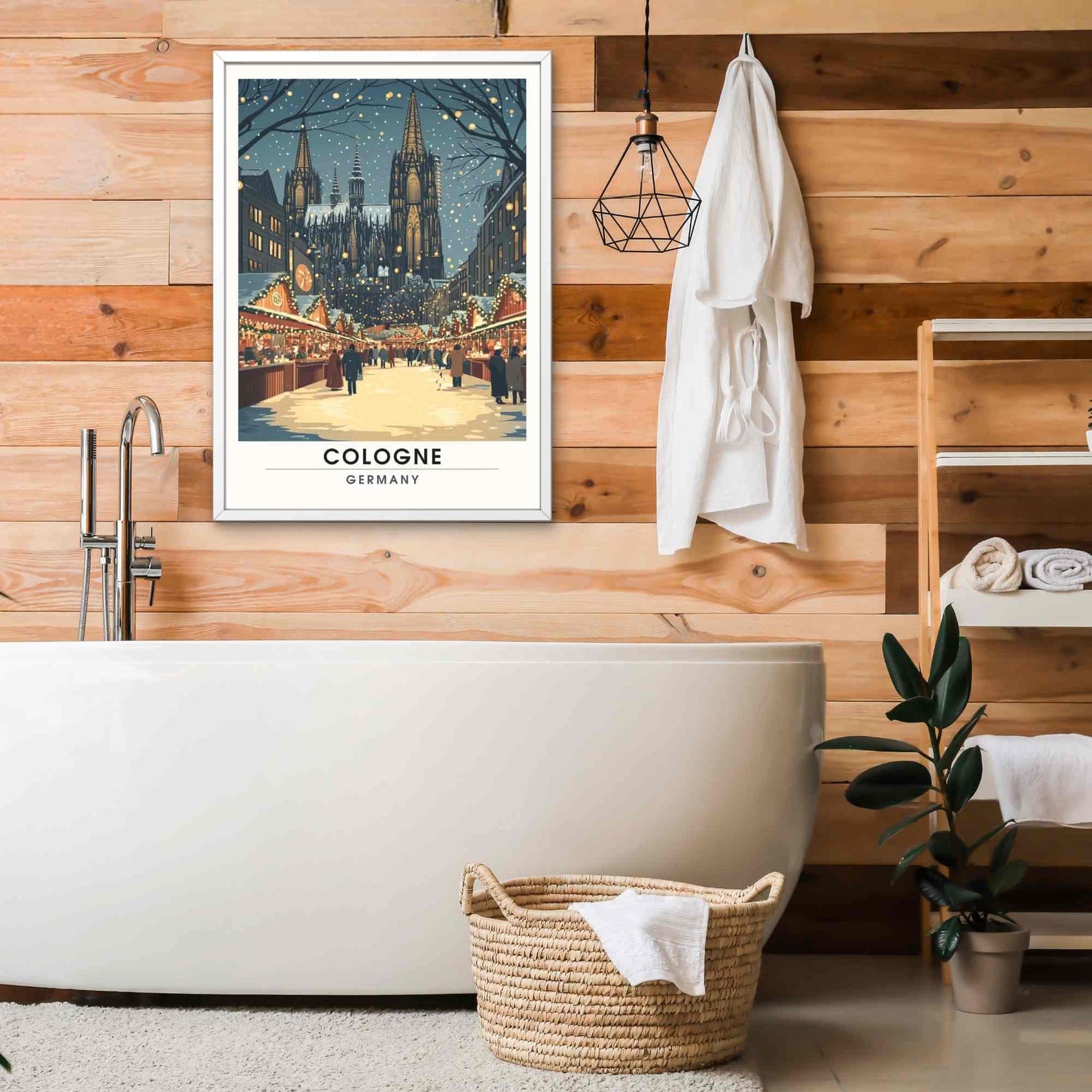 Cologne Christmas Poster | Cologne Print - Cologne in Christmas - Etsy