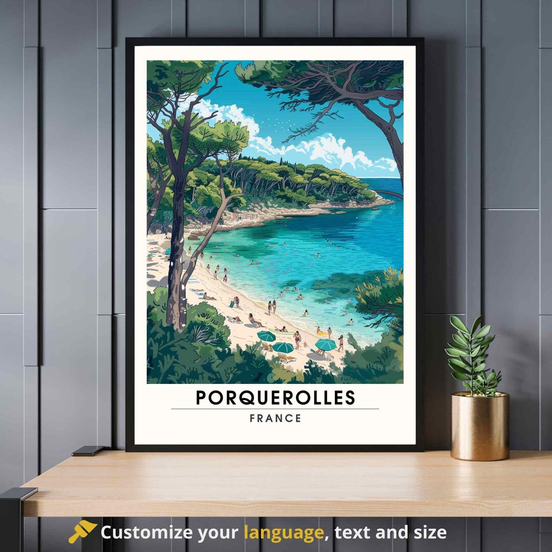 Porquerolles Island, France Poster Porquerolles, Hyères Travel Print - Etsy