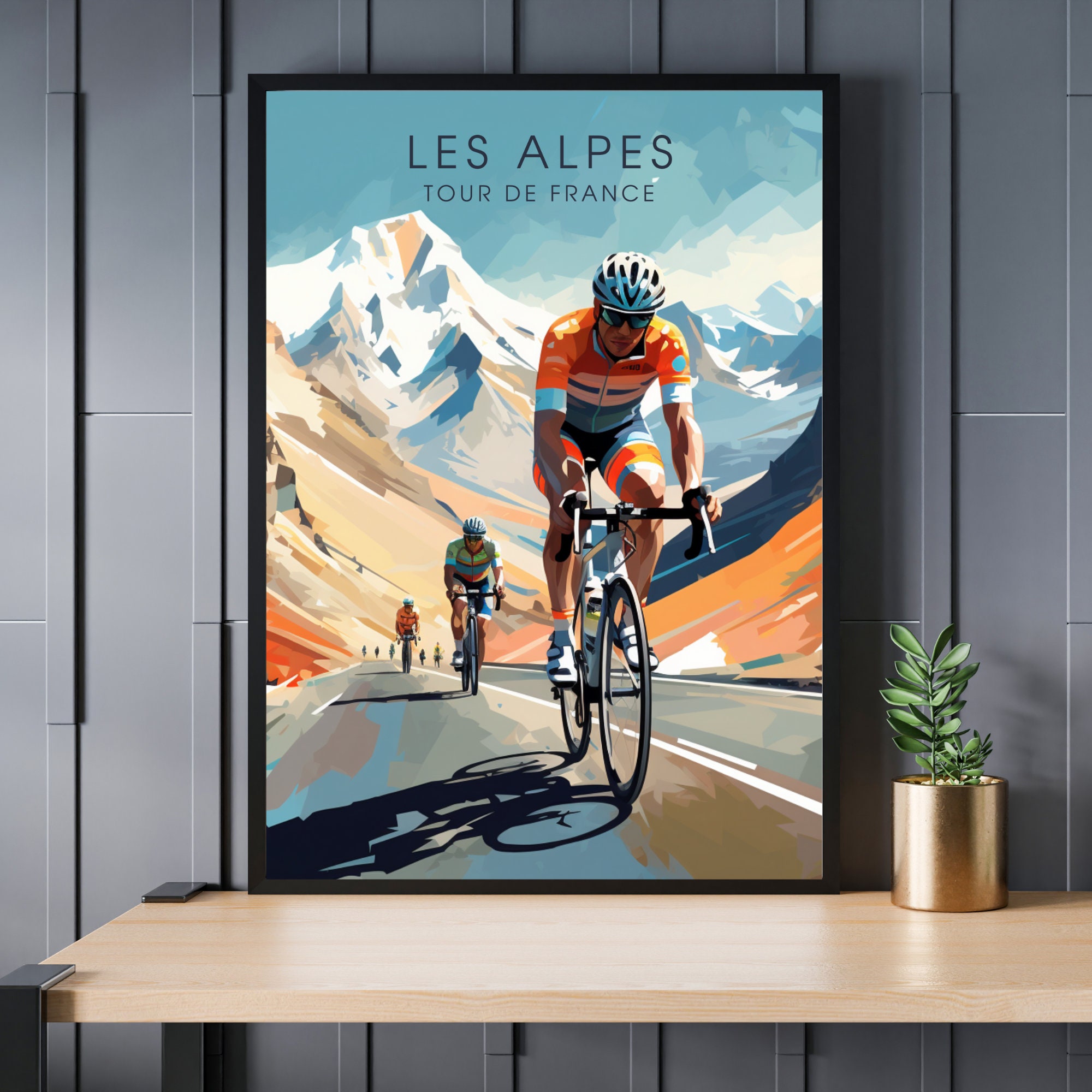 Tour De France Poster Set: Alpe D'huez, the Alps, the Pyrenees - Etsy