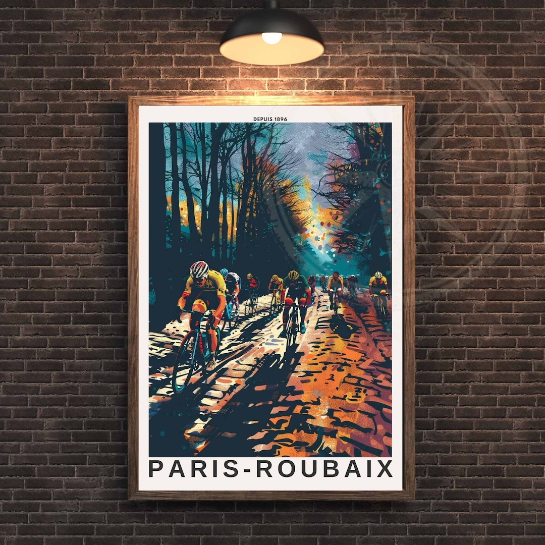 Print Paris Roubaix Paris-roubaix Cycling Poster - Etsy
