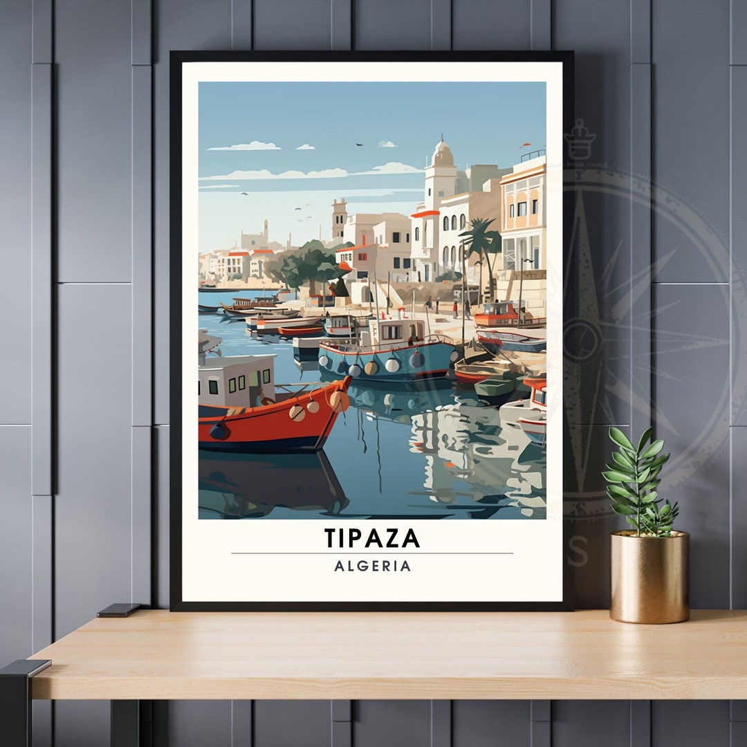 Poster Tipaza, Algeria | Algeria Travel Poster| Tipaza Port Poster - Etsy