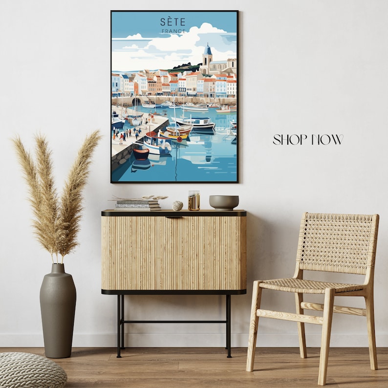 Poster Sète Print Sète Port of Sète - Etsy