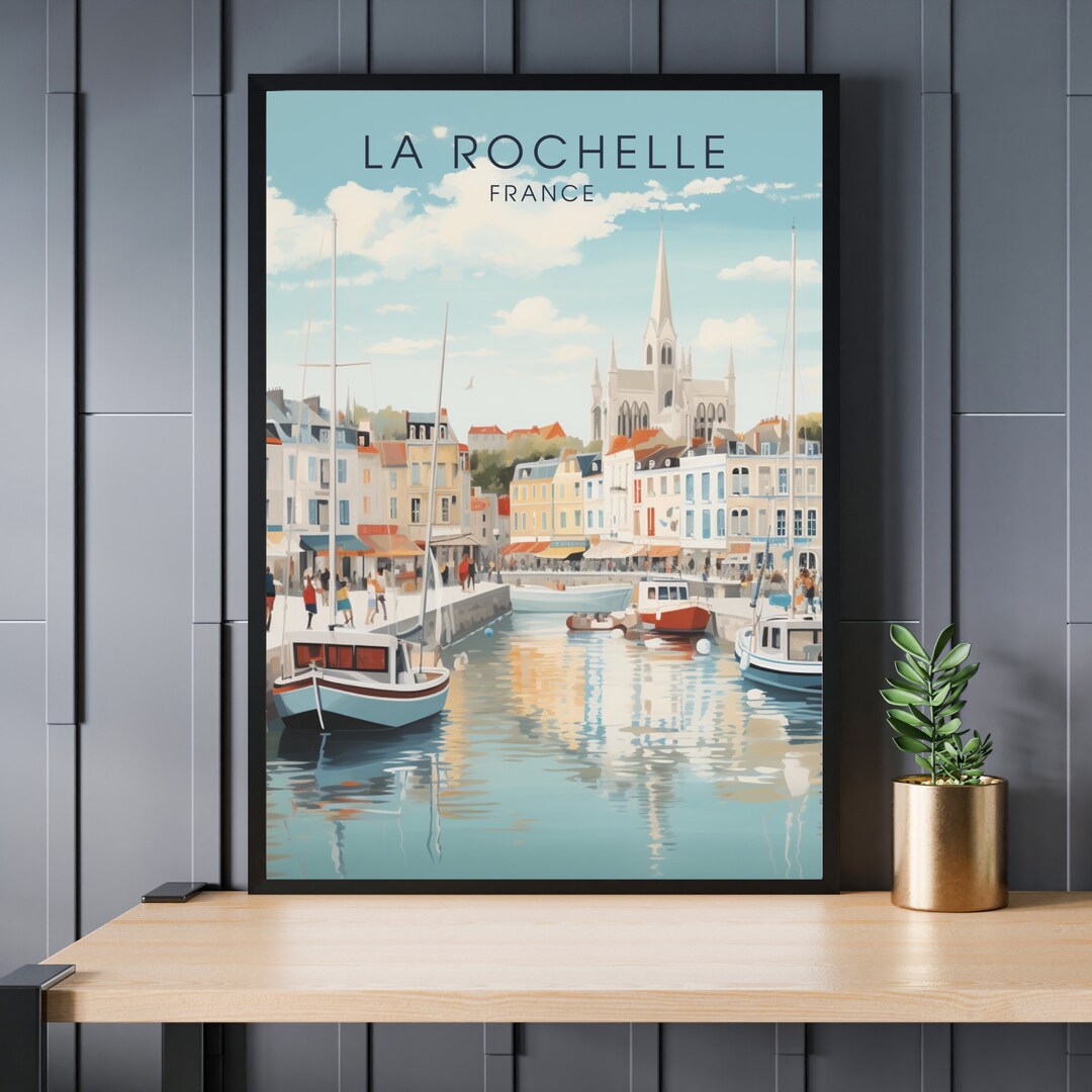 La Rochelle Poster, La Rochelle Travel Print, La Rochelle Travel Poster ...
