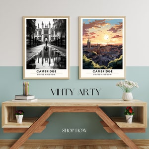 Cambridge Poster | Cambridge Travel Print | Cambridge Print ...