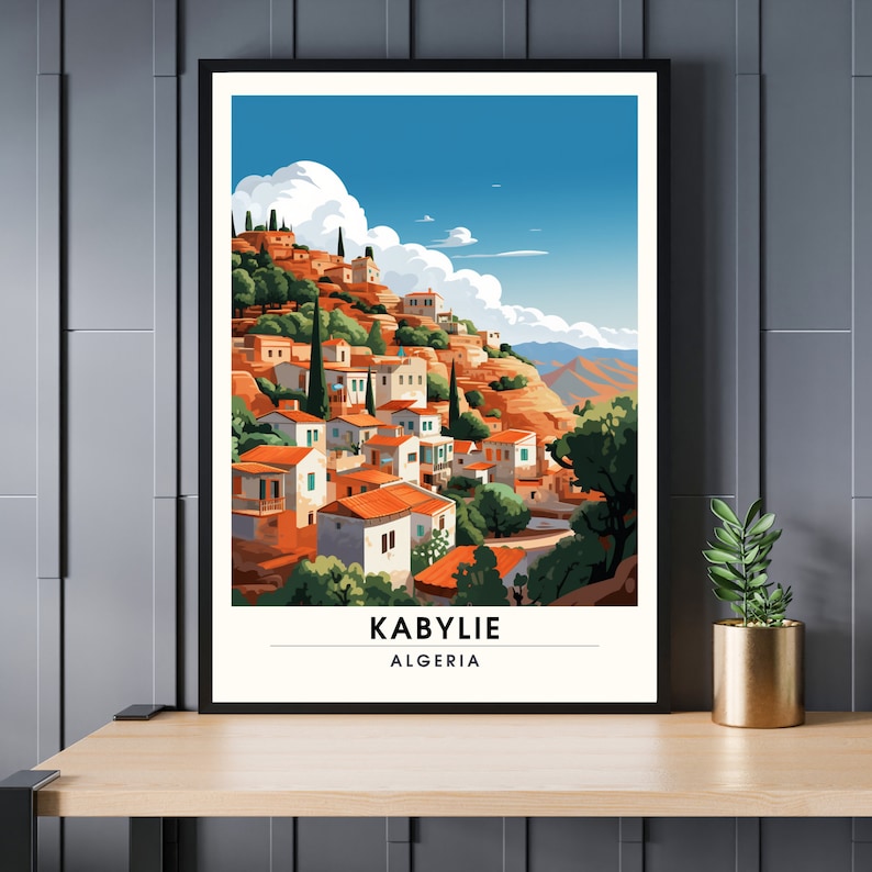 Kabylie-Druck Poster Kabylei, Algerien Spaziergang in einem Kabyle-Dorf ...