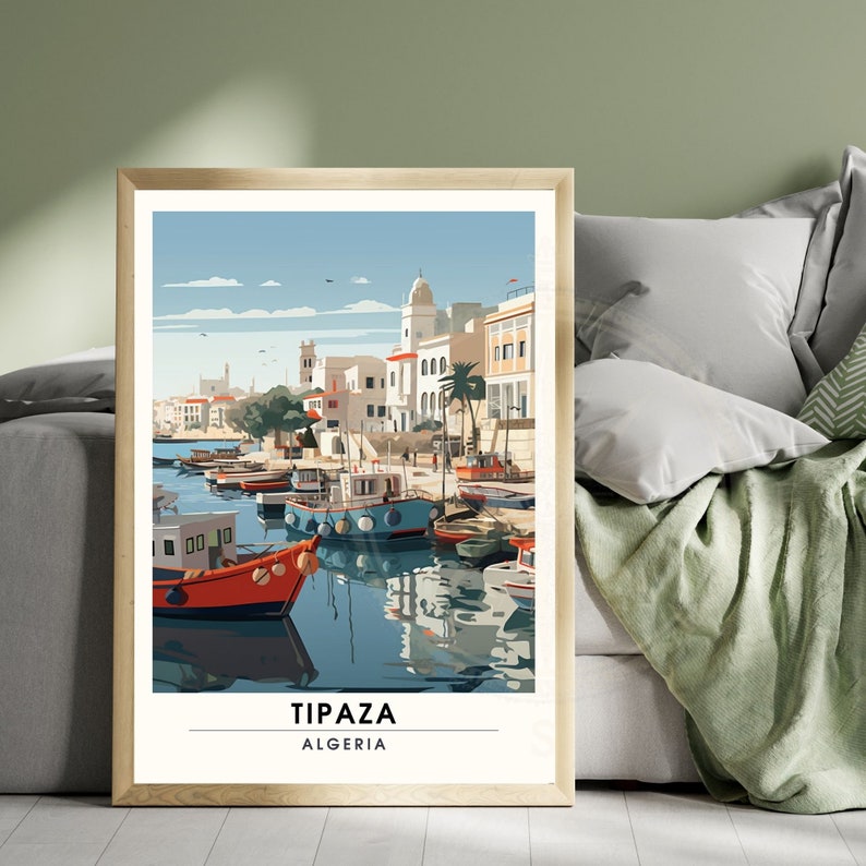 Poster Tipaza, Algeria | Algeria Travel Poster| Tipaza Port Poster - Etsy