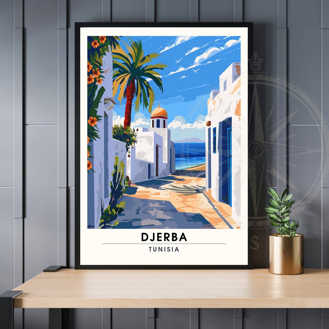 Poster Djerba, Tunisia | Djerba Print | Seaview - Etsy