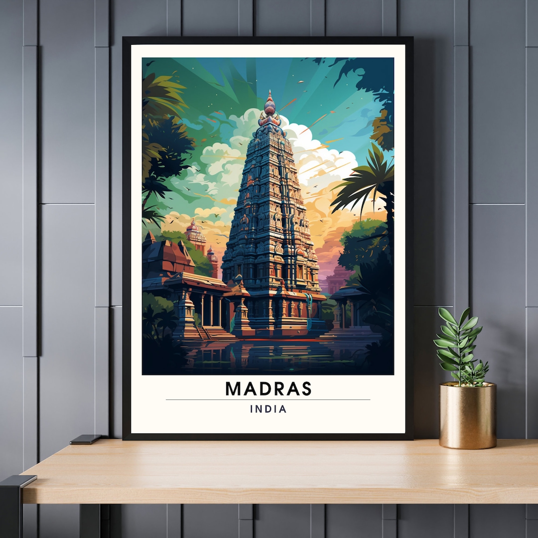 Madras Poster | Madras Travel Print | Madras Print | India Poster ...