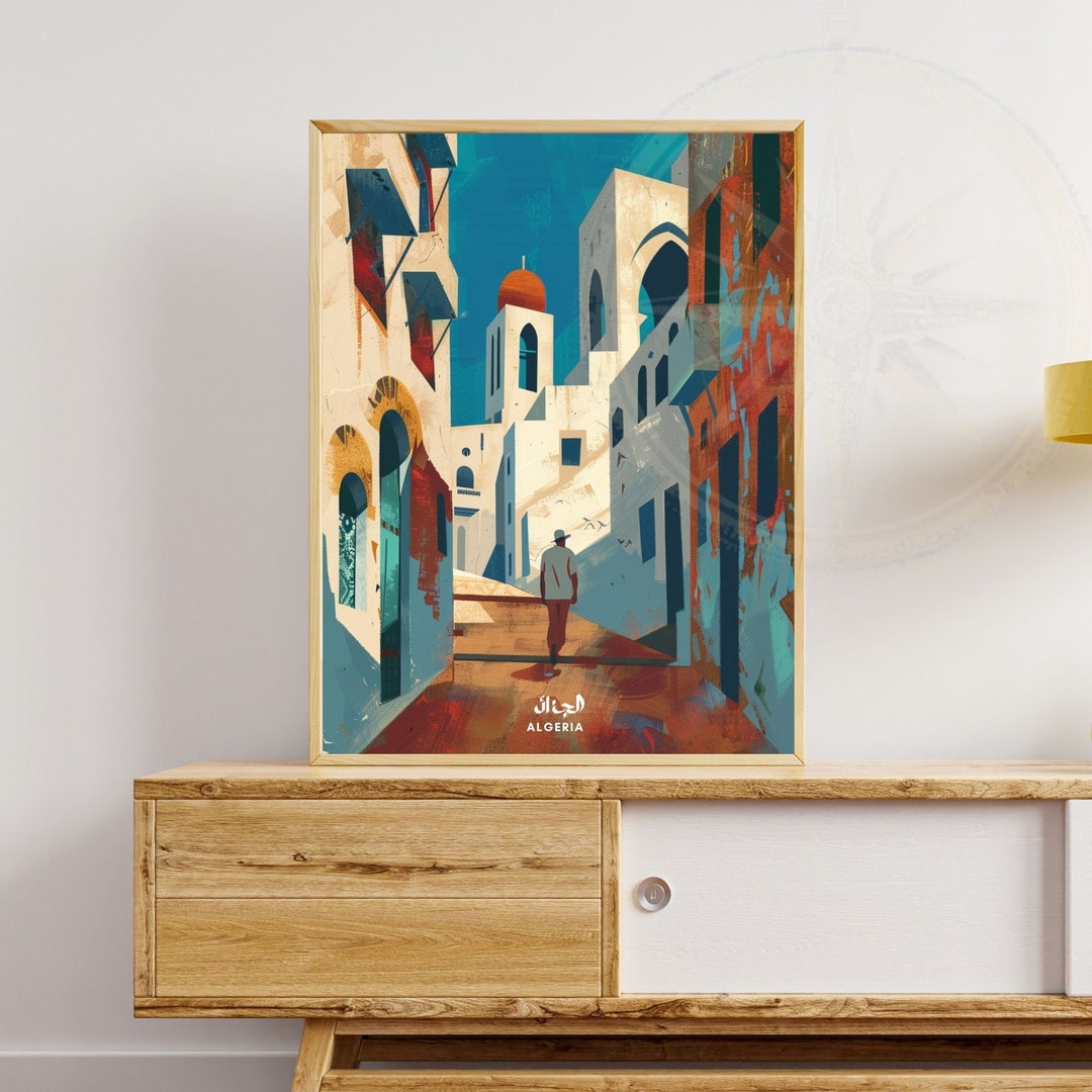 Poster Algeria Algiers Travel Poster Poster Casbah of Algiers Algeria ...