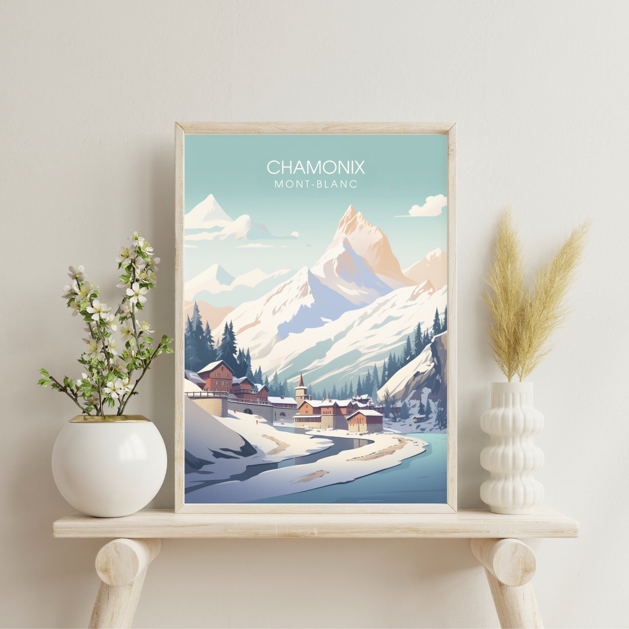 Chamonix-mont-blanc Travel Print | Chamonix Poster | Chamonix-mont ...