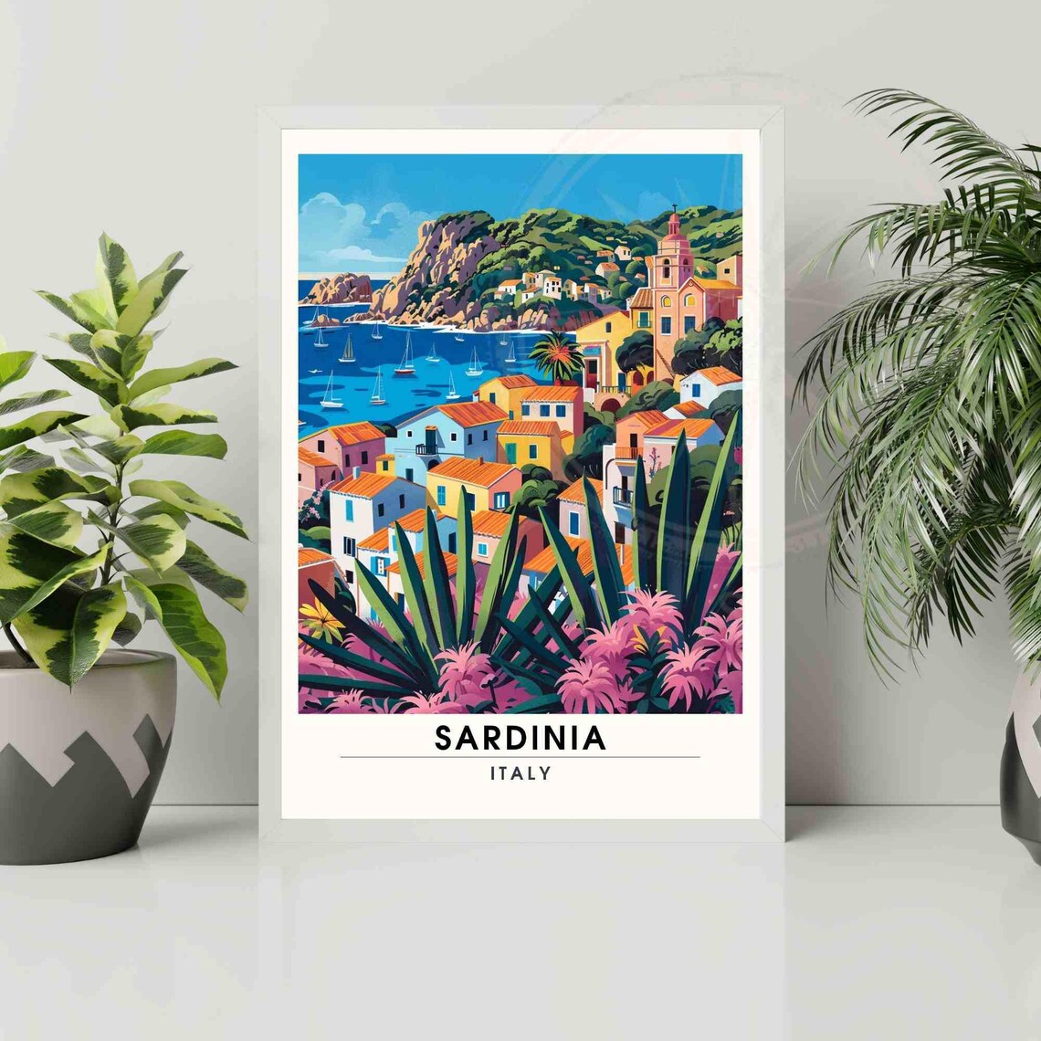 Sardinia Poster | Sardinia, Italy Print | Italy Travel Print - Etsy