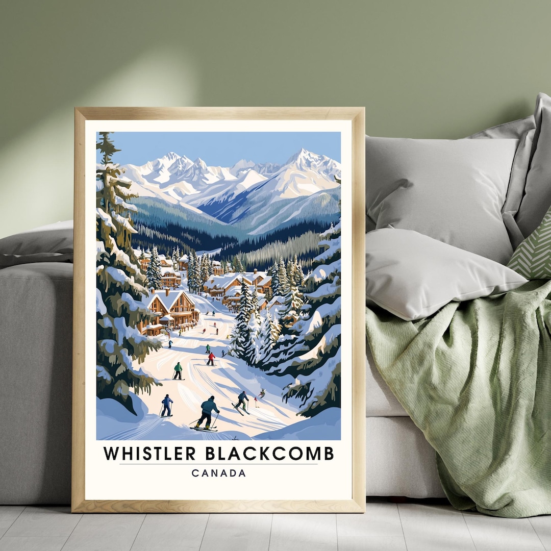 Poster Whistler Blackcomb, Canada | Whistler Blackcomb Print | Ski ...