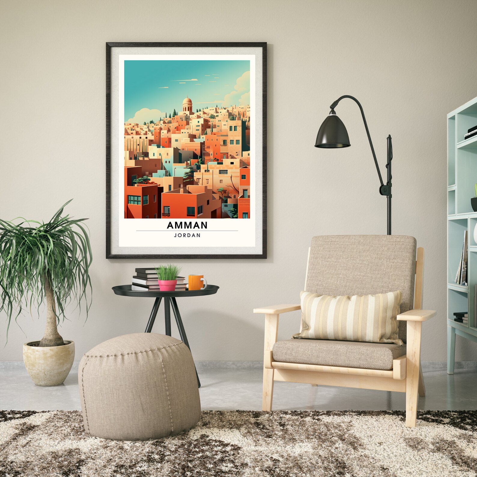 Print Amman, Jordan | Amman Travel Print | Jordan Travel Poster - Etsy