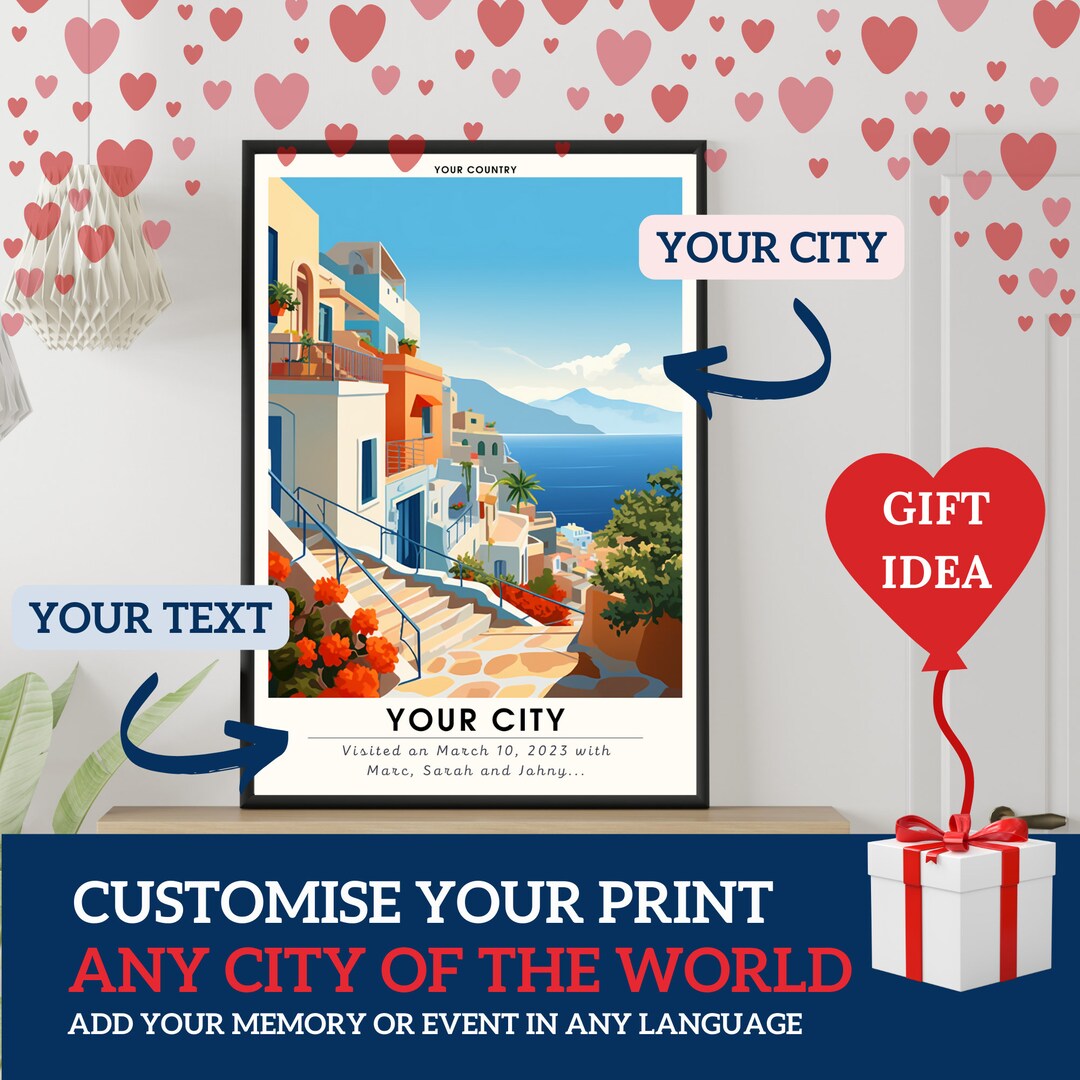 Custom Print | Personalized Travel Poster | Personalized Gift | Unique ...