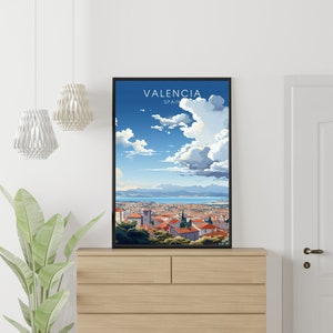 Valencia Poster | Valencia Print | Bird's-eye View - Etsy