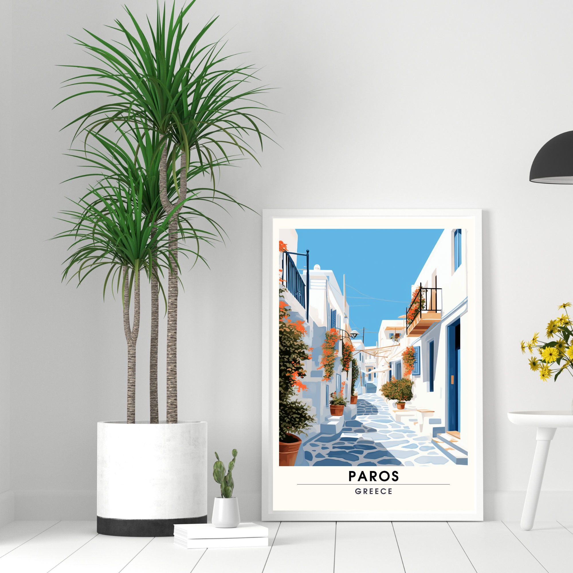 Print Paros Travel Poster Paros, Greece - Etsy