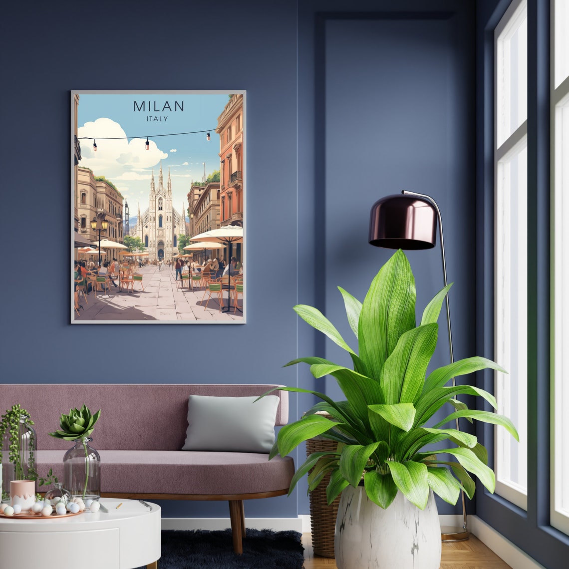 Milan Poster Travel Poster Italy Milan Duomo - Etsy