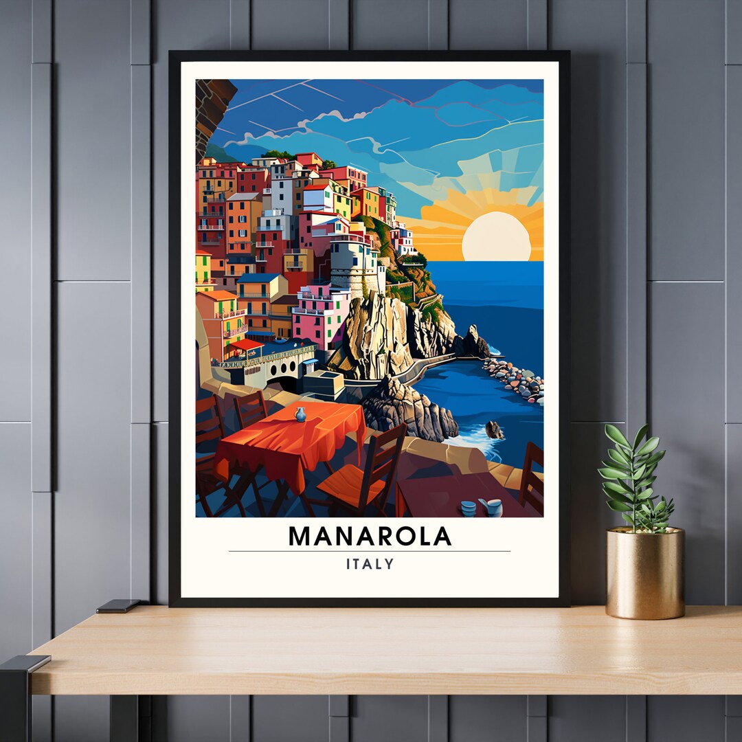 Manarola Poster Italy Manarola Travel Print Cinque Terre - Etsy