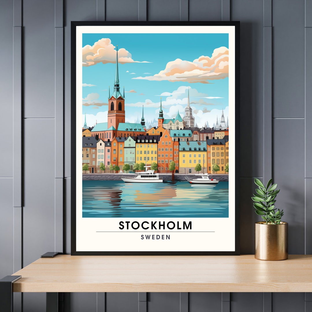 Stockholmer Druck Stockholmer Reisedruck Poster Schweden - Etsy.de