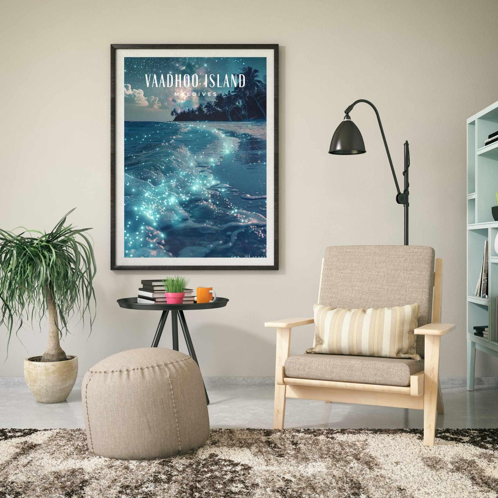 Vaadhoo Island Poster | Travel Poster the Maldives | Vaadhoo Island ...