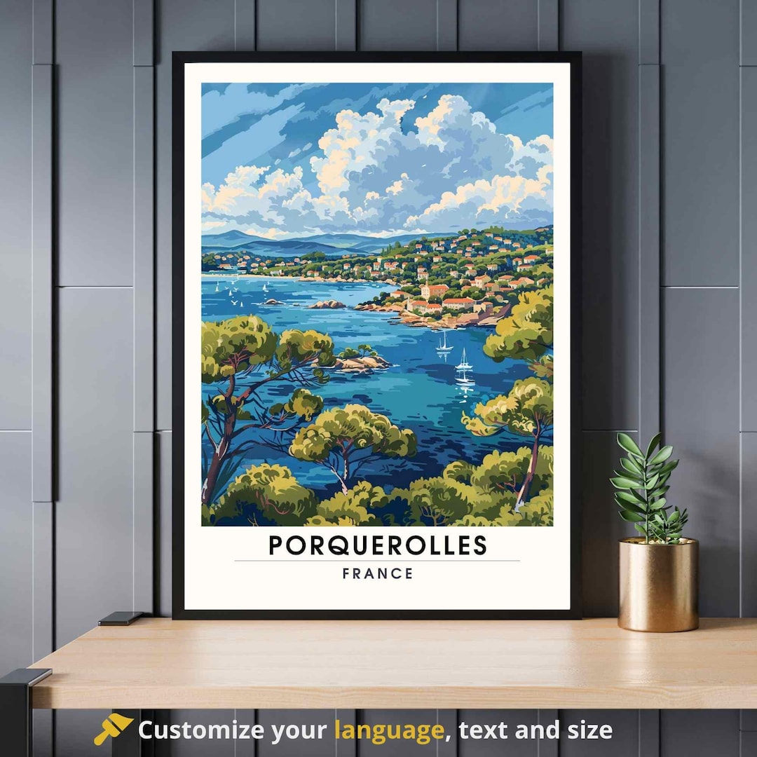 Porquerolles Island Poster, France Porquerolles Printing - Etsy