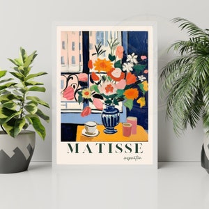 Matisse Print | Henri Matisse Inspired Print | Vase and Flowers - Etsy