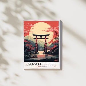 Japan Print | Vintage Japan Poster | Torii Door Poster | Torii Print ...