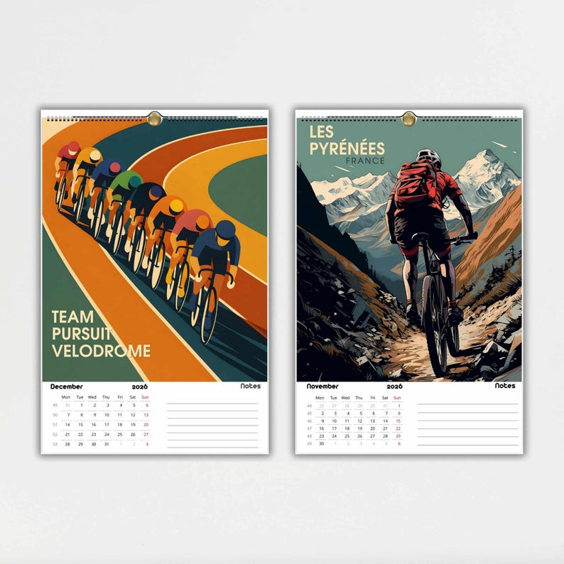 2026 Cycling Calendar – Vintage Bicycle Art Calendar – 12 Iconic ...