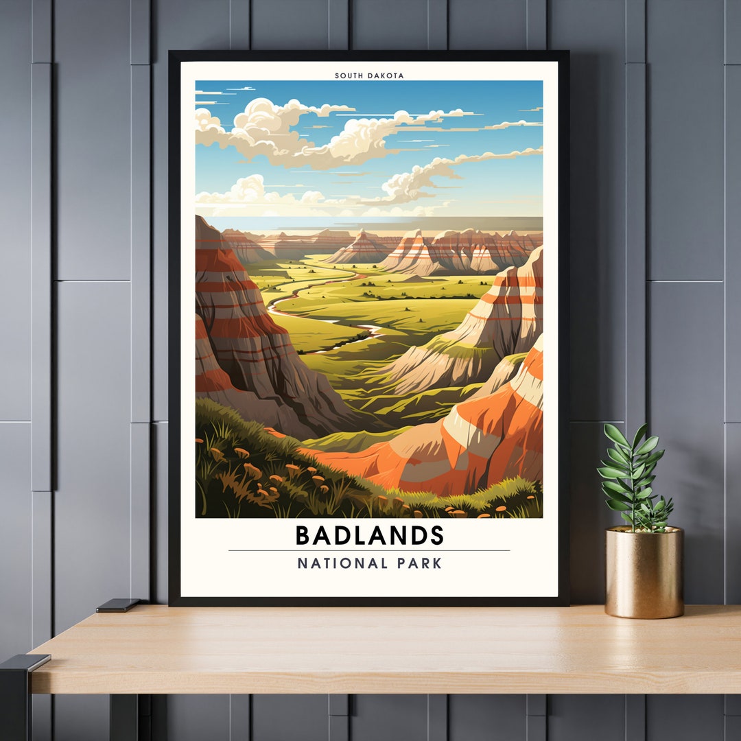 Impressão do Parque Nacional de Badlands de Entrega Rápida? Impressão ...