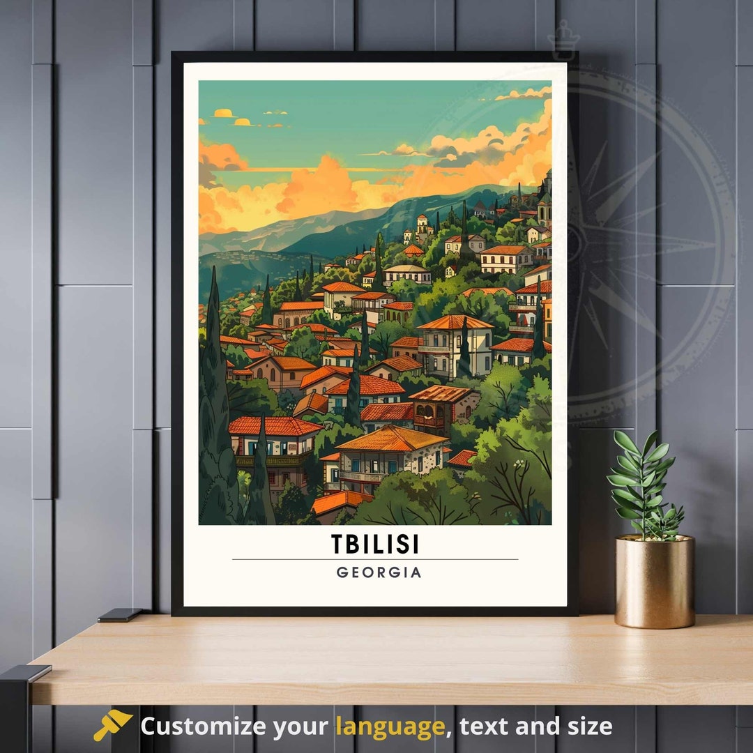 Tiflis Poster Tiflis Reisedruck, Georgien Tiflis Poster - Etsy.de