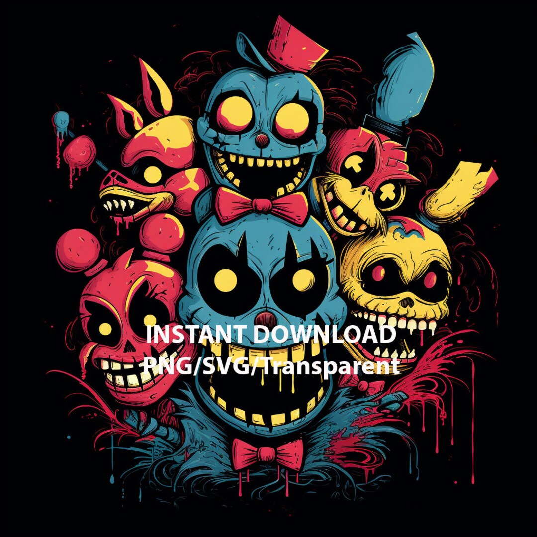 FNAF Five Nights at Freddy's PNG and SVG Transparent - Etsy UK