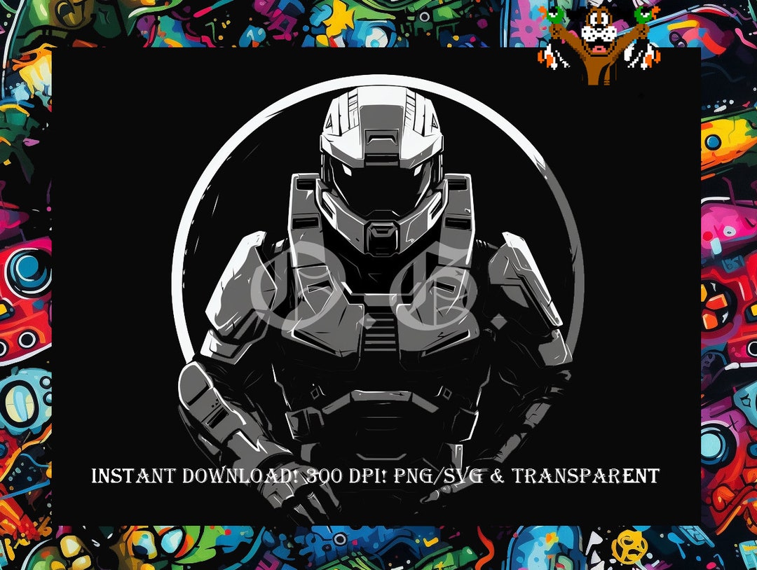 Halo Spartan Digital Cut File 300 DPI PNG/SVG Transparent File Included ...