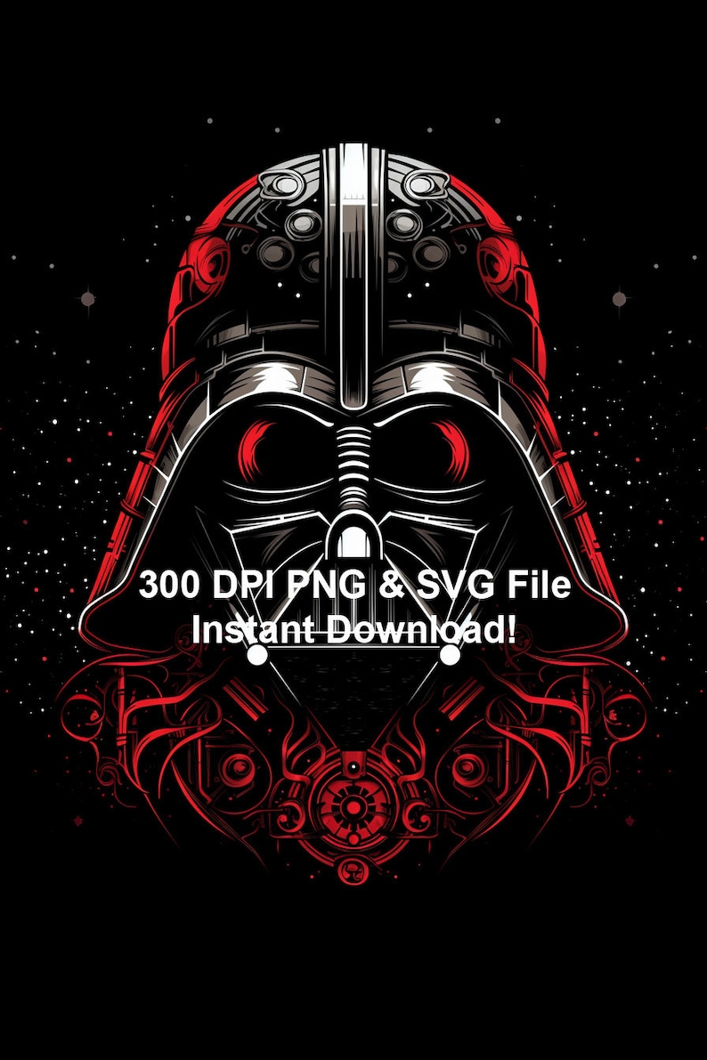 Darth Vader PNG Star Wars PNG Vader SVG digital Print on - Etsy Canada