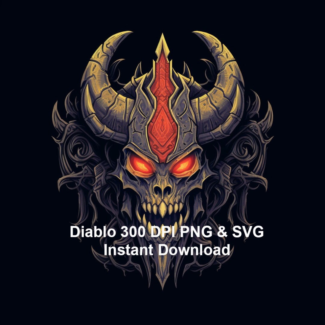 Diablo Iv PNG & SVG , Diablo 4 PNG , Diablo Print on Demand Instant ...