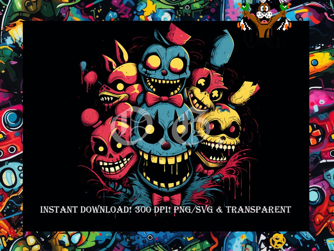 FNAF Five Nights at Freddy's PNG and SVG Transparent Included Freddy ...
