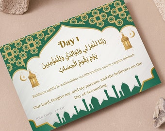 Dua Cards | 30 Duas for 30 Days | Ramadan Dua Card Set | Prayer Cards ...