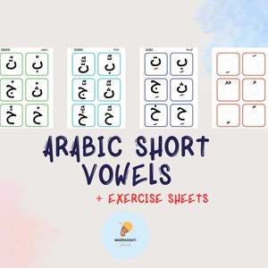 Arabic Vowel Flashcards | Arabic Short Vowels | Arabic for Kids ...