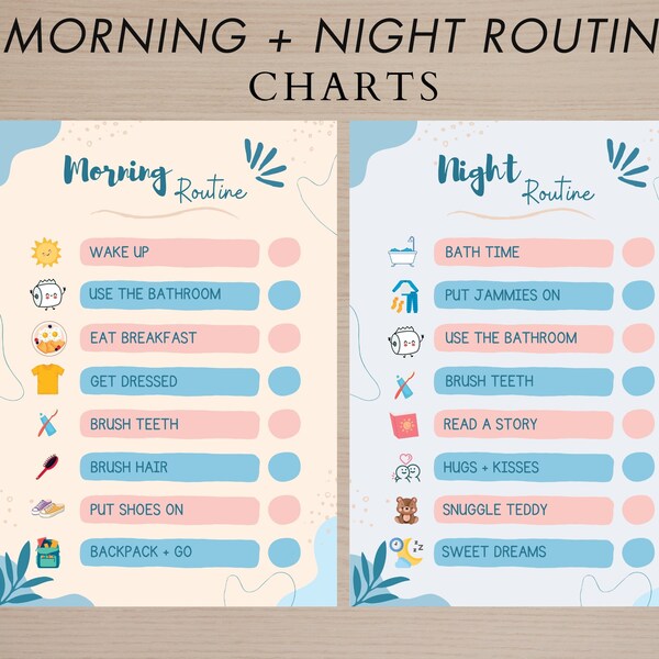 Morning Routine Chart for Kids With Adhd - Etsy