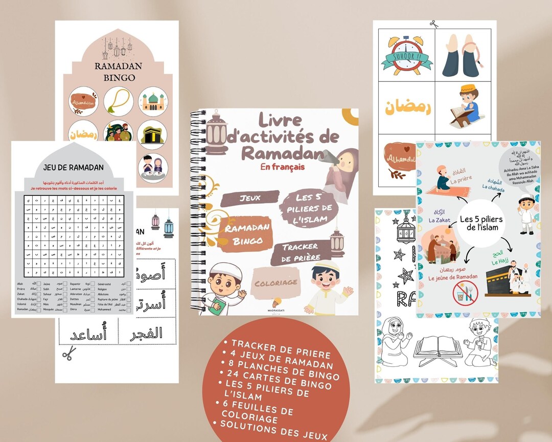Livre D'activités Ramadan | Feuilles De Travail Ramadan | Imprimable ...