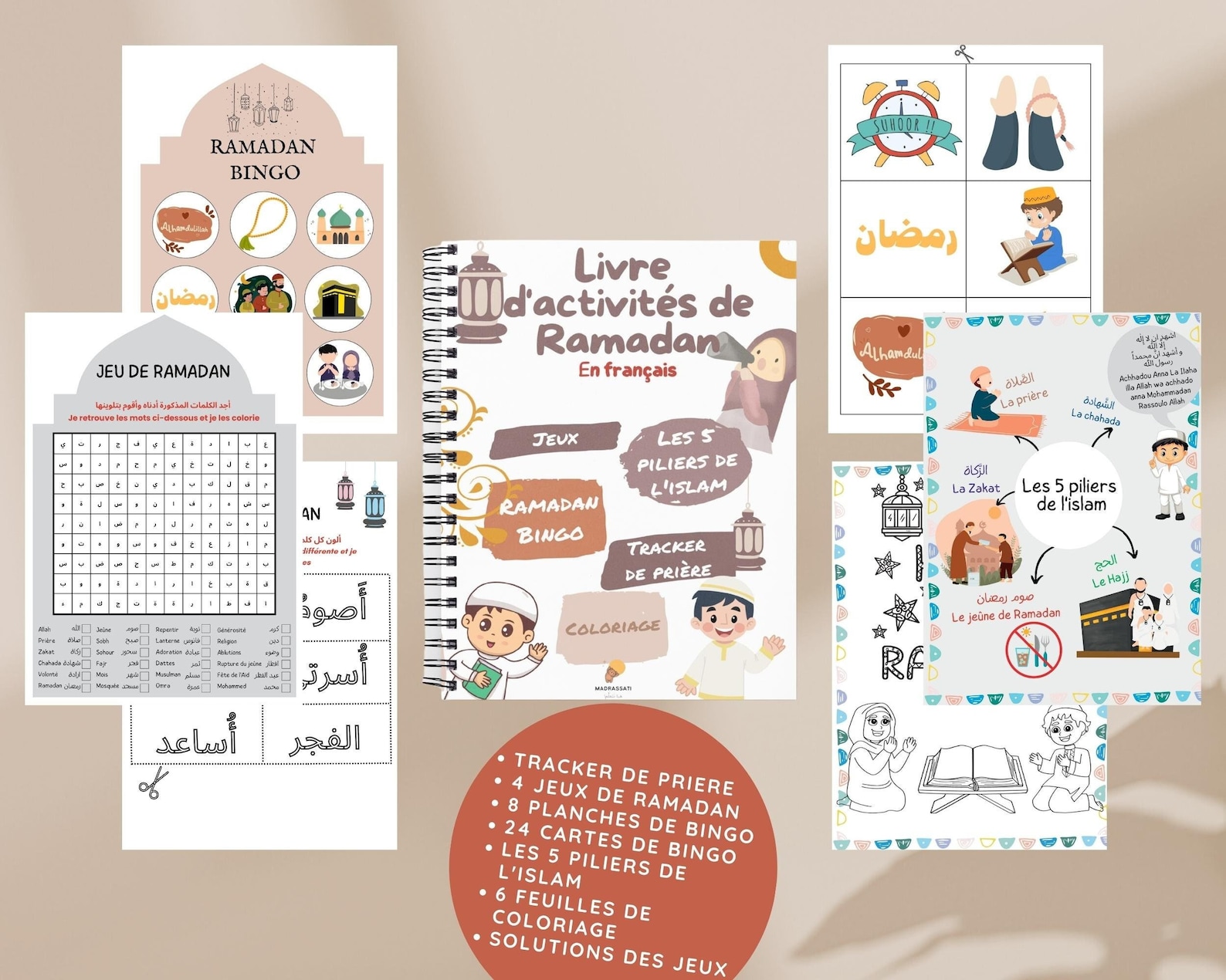 Livre D'activités Ramadan | Feuilles De Travail Ramadan | Imprimable ...
