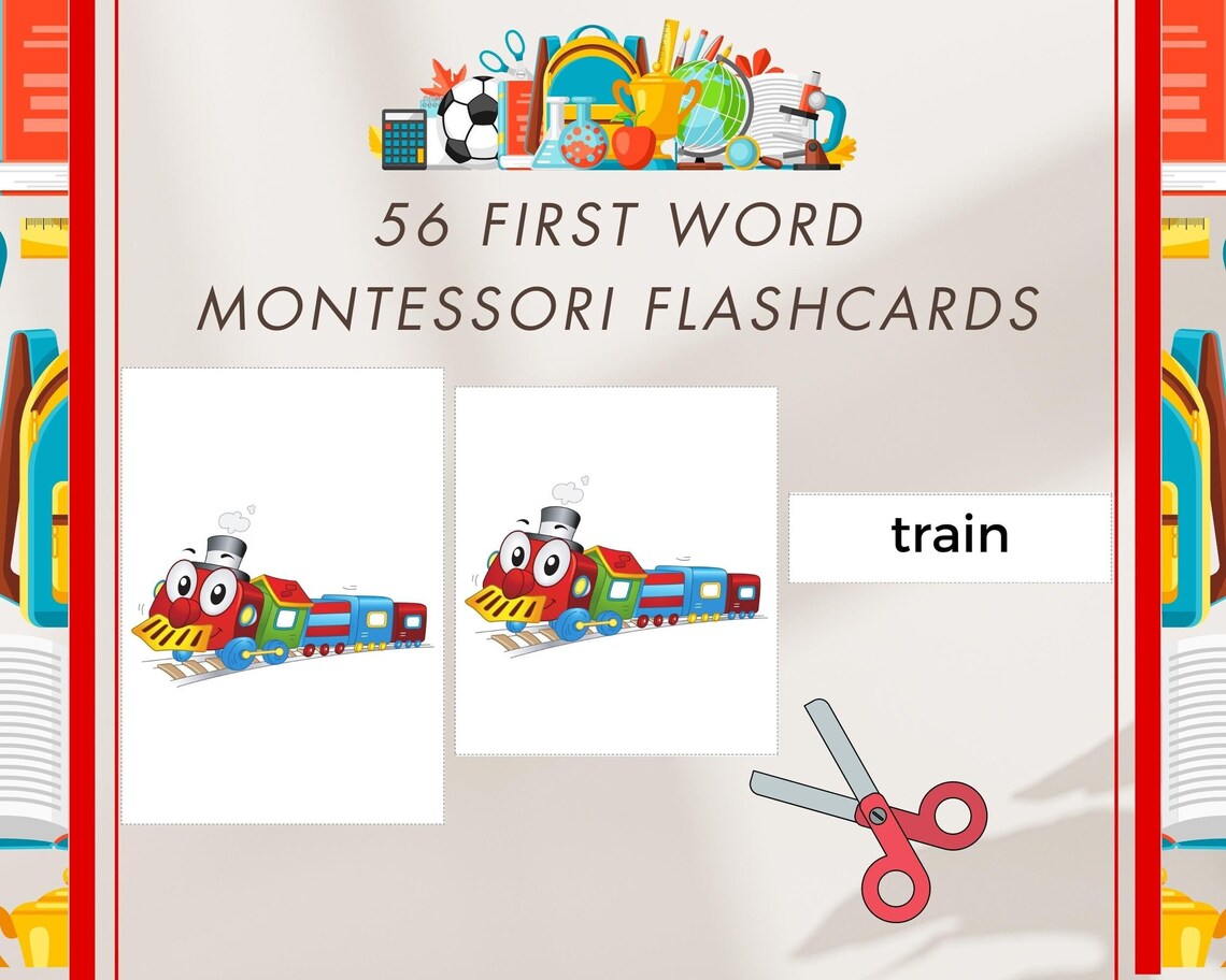 56 First Word Flashcards | Flashcards for Toddlers | Children ...