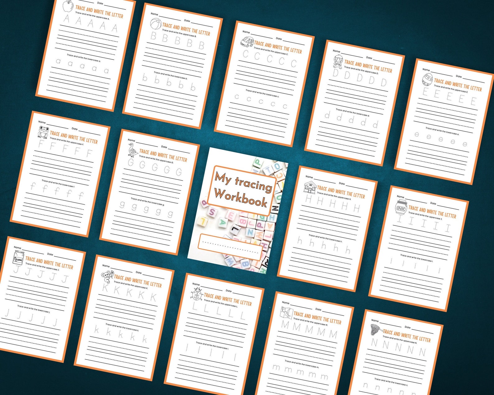 26 Tracing Alphabets Tracing Book Tracing Worksheets 26 Upper ...