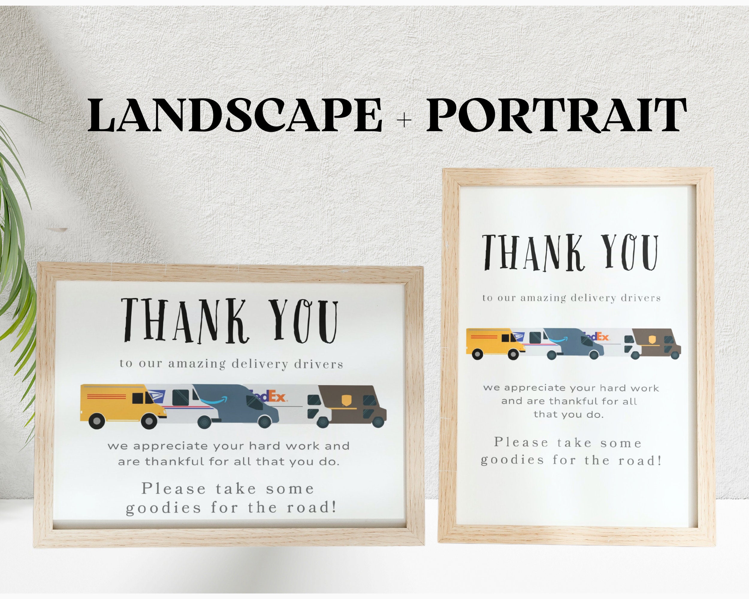 Delivery Driver Thank You Poster | Delivery Driver Snack Sign | Treat ...