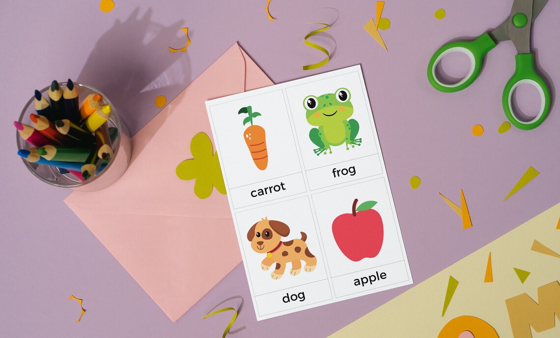 56 Flashcards | First Words | Flashcards for Toddlers | Children ...