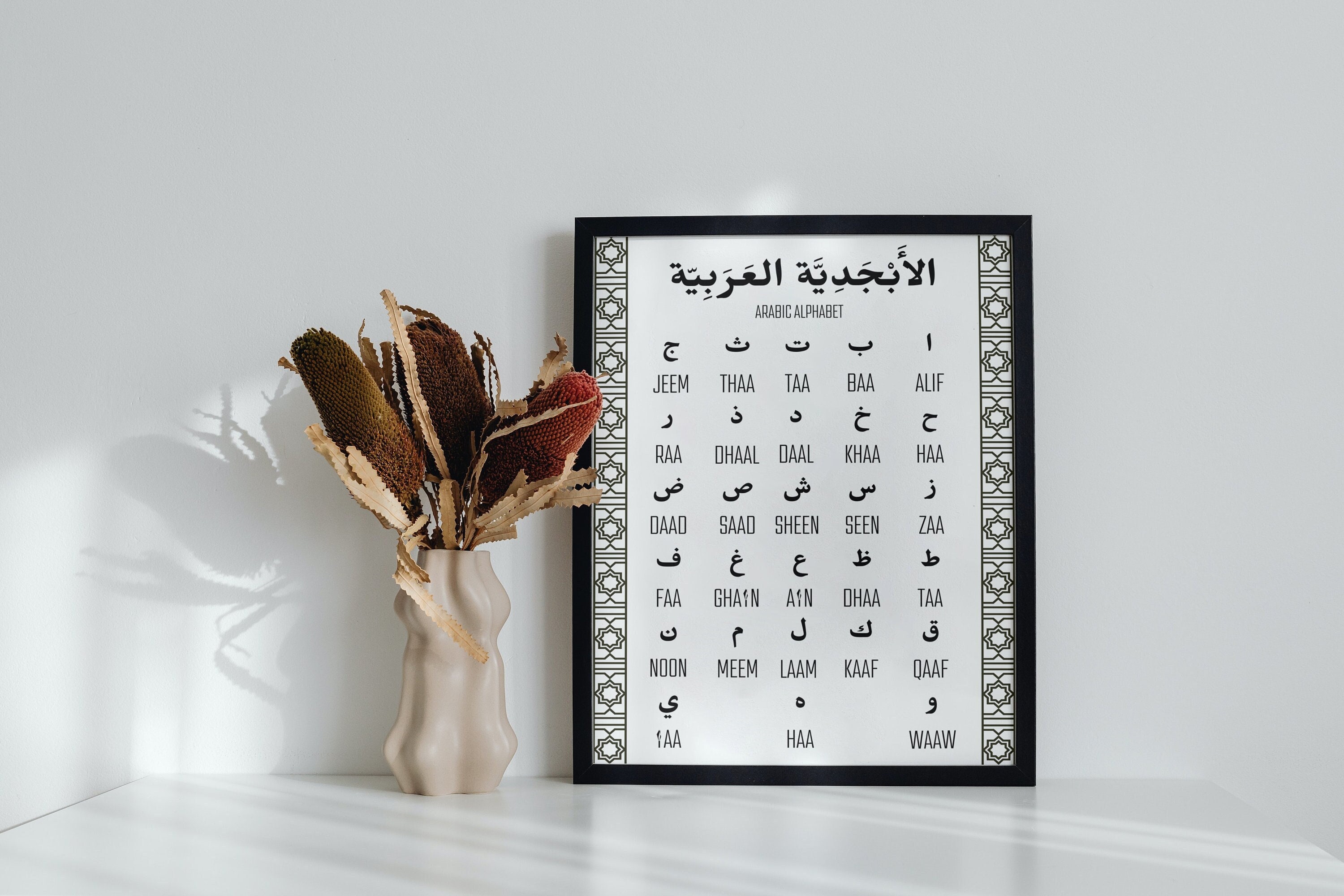 Arabic Alphabet, Islamic, Poster, Classroom Wall Decor, Alphabet Arabe ...