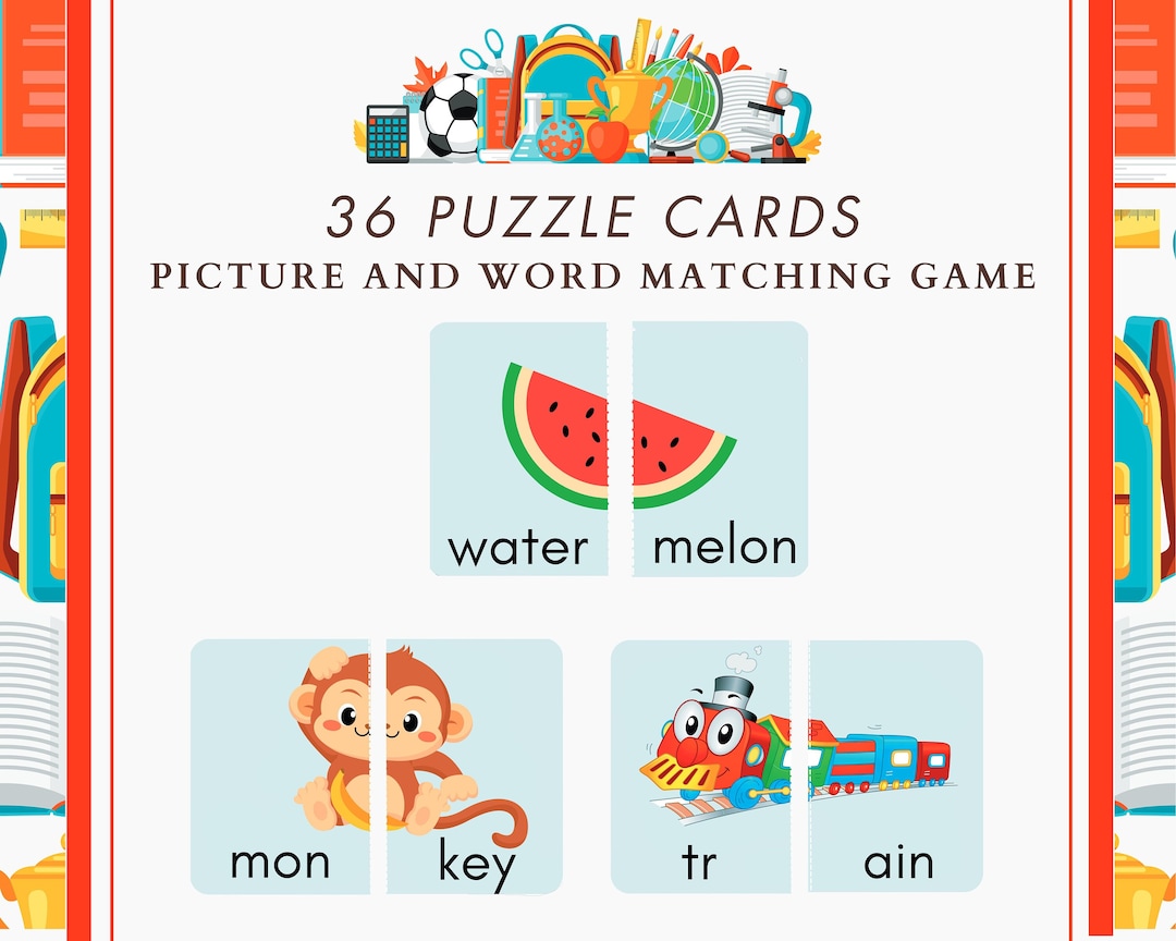Montessori Puzzle | Baby First Words | Matching and Sorting Puzzle ...