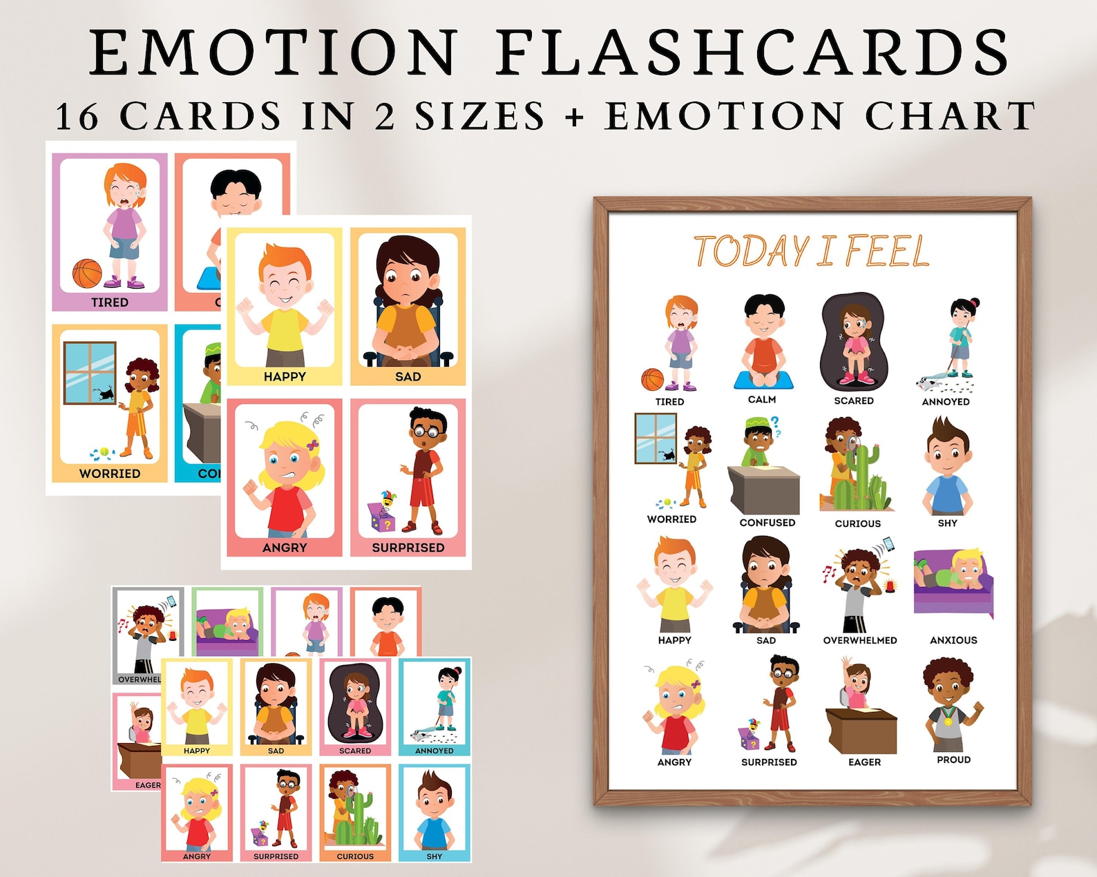 Emotion Flashcards | Montessori | Activity for Children | Home School ...