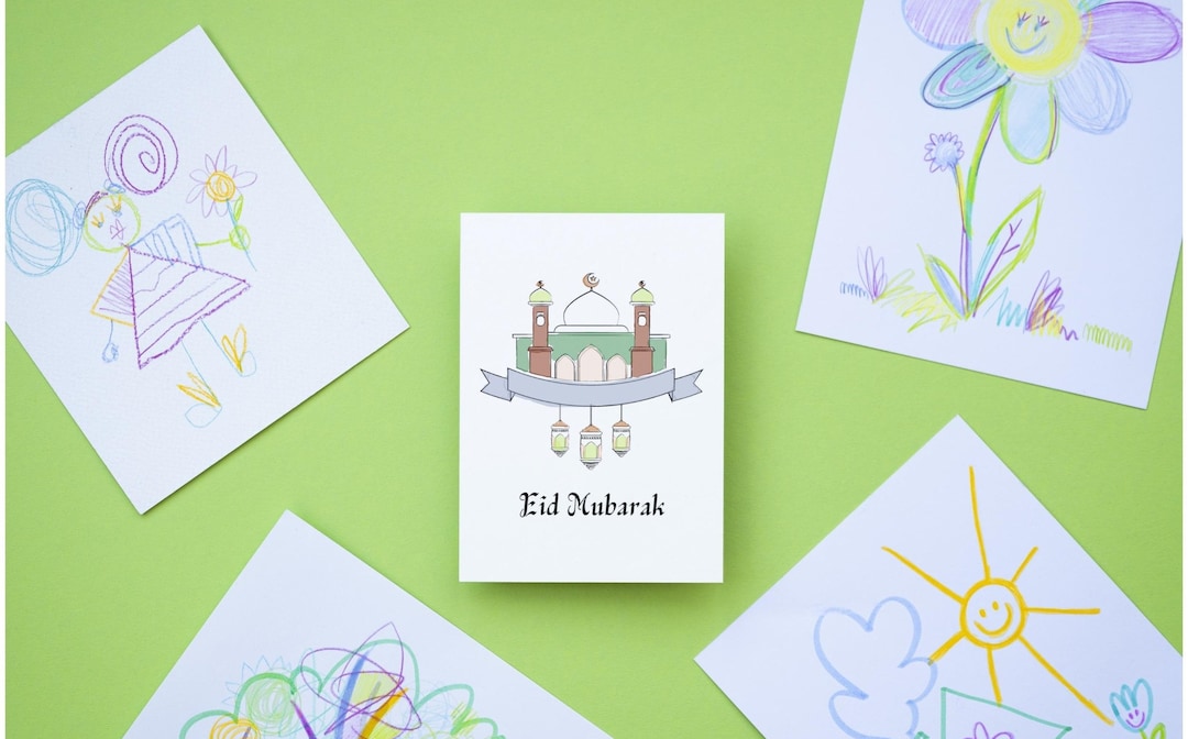 DIY Coloring Greeting Cards for Ramadan and Eid | Ramadan Eid DIY ...