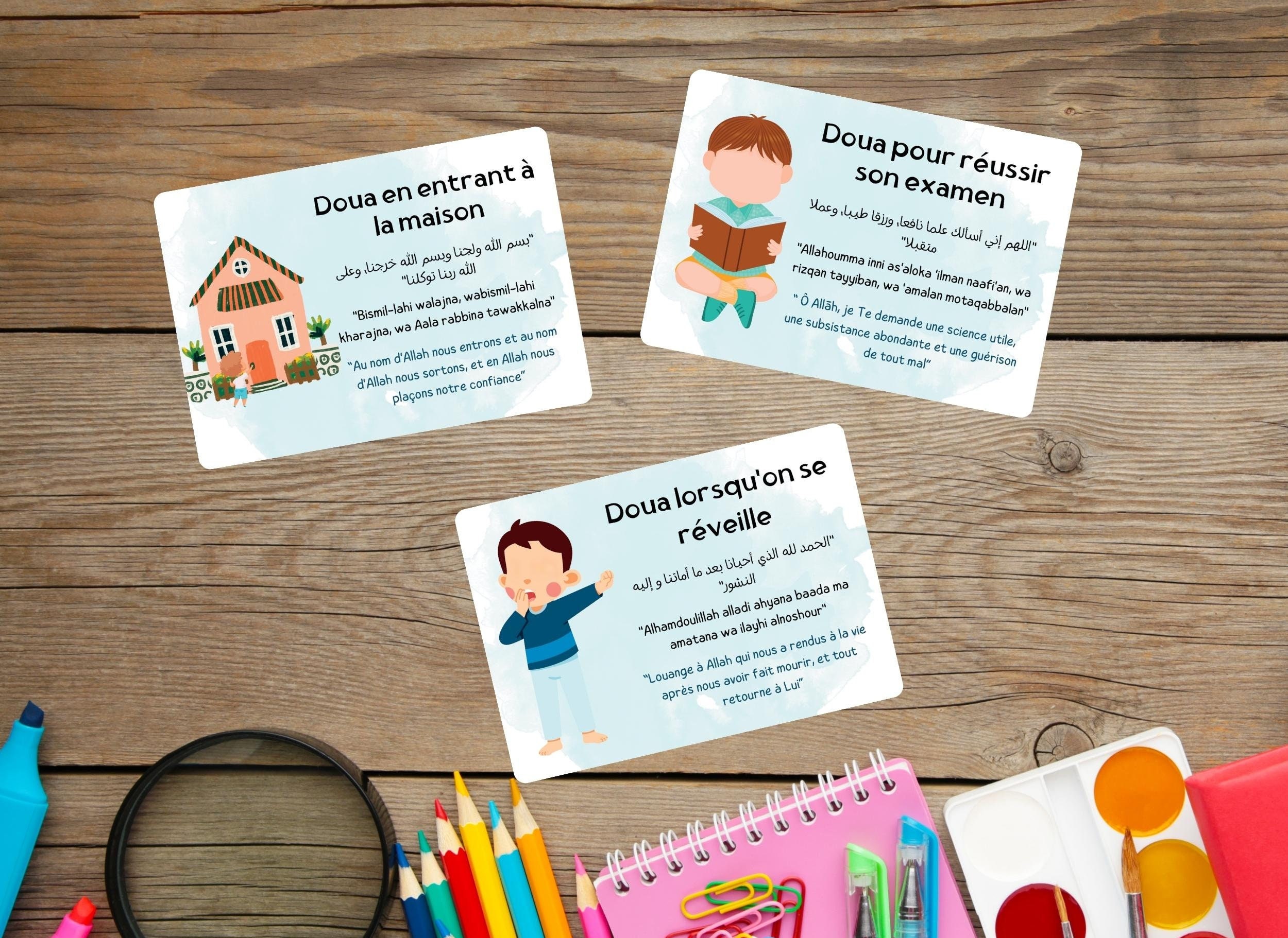 Cartes de Dua | Cartes Doua pour enfants | Activités de Ramadan | Coran ...