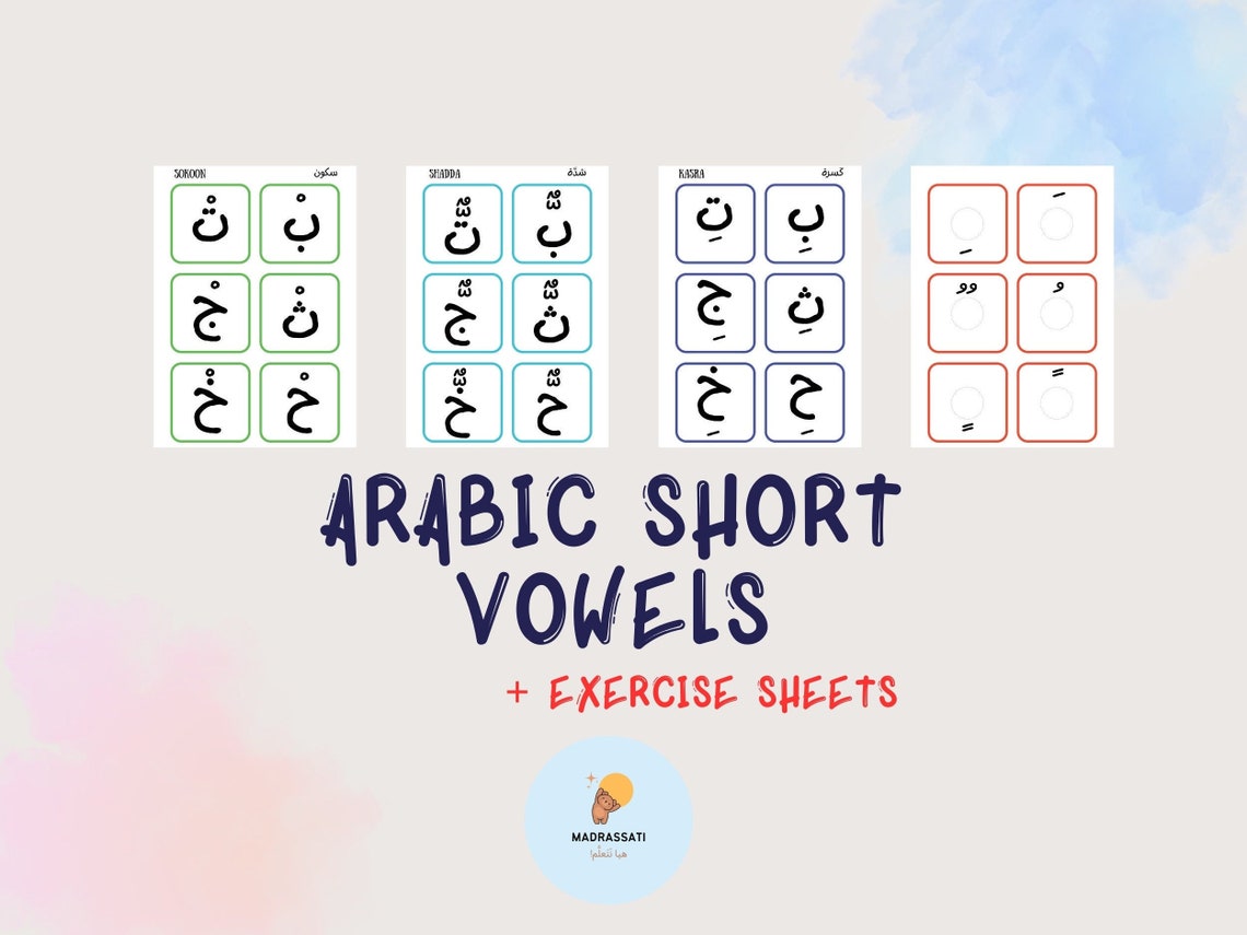 Arabic Vowel Flashcards | Arabic Short Vowels | Arabic for Kids ...